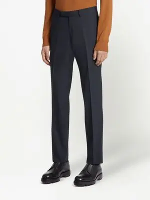 Zegna High Performance Tailored Wool Trousers - Blue