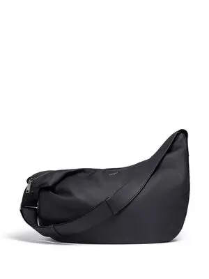 Zegna Panorama Leather Messenger Bag - Black