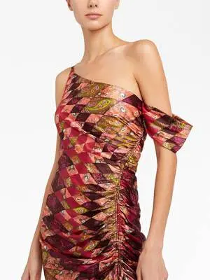 Cinq À Sept Elliana Silk Asymmetric Dress