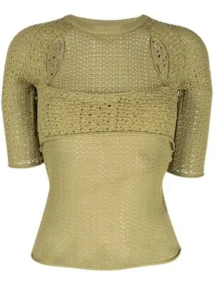 MULLER OF YOSHIOKUBO Moss Tunnel Knitted Top