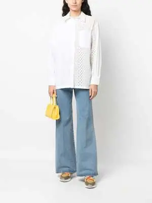 Kenzo Broderie Anglaise Panelled Shirt