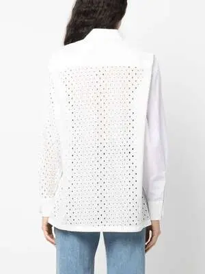 Kenzo Broderie Anglaise Panelled Shirt