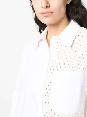Kenzo Broderie Anglaise Panelled Shirt