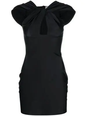 Coperni Twisted Cut-out Mini Dress - Black
