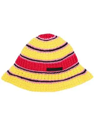Stella McCartney Crochet Knit Bucket Hat - Yellow