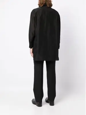 Yohji Yamamoto Double-collar Long Shirt