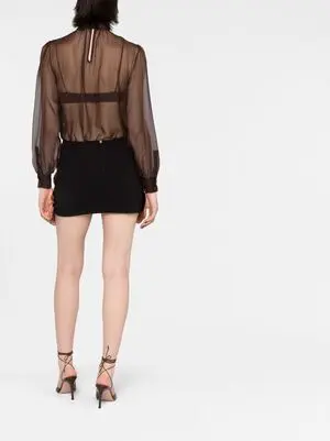 Attico Sequin-embellished Mini Skirt - Black