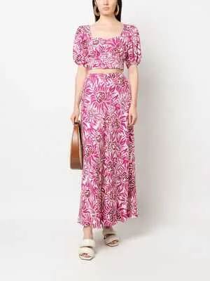 Diane Von Furstenberg Floral-print Short-sleeve Top