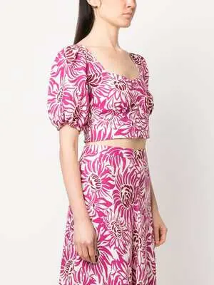 Diane Von Furstenberg Floral-print Short-sleeve Top