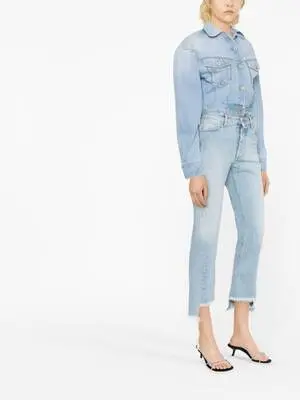 Off-White Cropped Denim Jacket