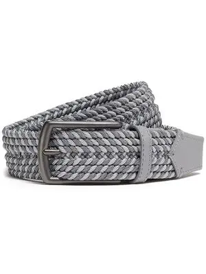 Zegna Braided Canvas Belt - Grey
