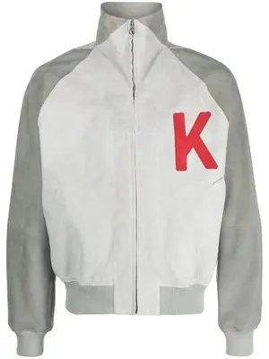 Kenzo Colour-block Bomber Jacket - Grey