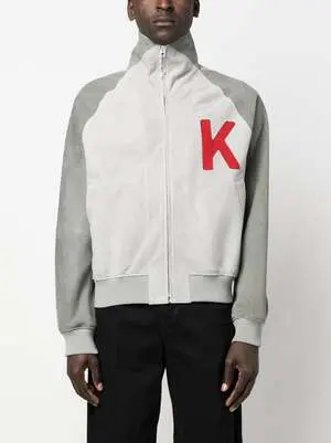 Kenzo Colour-block Bomber Jacket - Grey