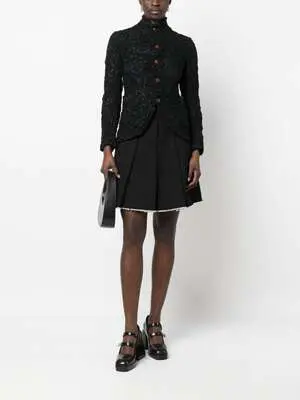 Comme Des Garçons Floral-embroidered Jacket