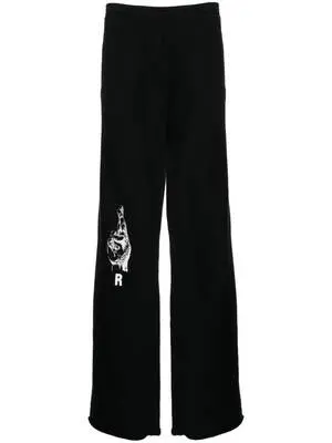 Raf Simons Hand-Print Track Pants - Black | Editorialist