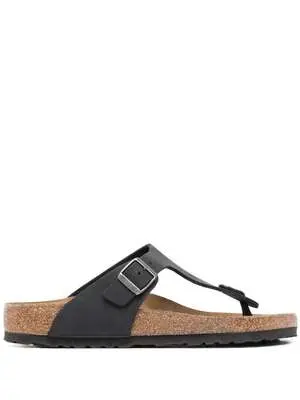 BIRKENSTOCK Buckle-detail Flip Flop Sandals - Black