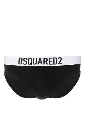 Dsquared2 Logo-print Cotton Briefs - Black