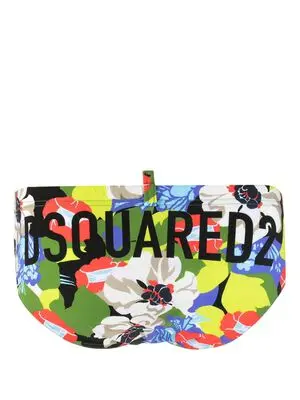 Dsquared2 Floral Print Stretch Swimming Trunks
