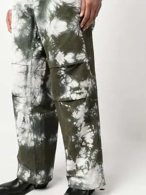 DARKPARK Tie-dye Cargo Trousers - Green