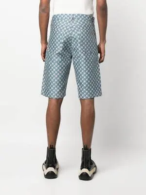 MISBHV Logo-print Denim Shorts - Blue