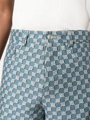 MISBHV Logo-print Denim Shorts - Blue
