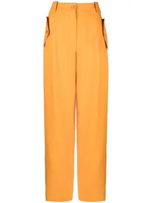 Alberta Ferretti High-waisted Straight-leg Trousers