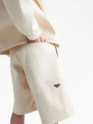 Prada Bull Denim Bermuda Shorts