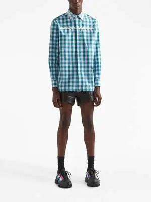 Prada Gingham-check Cotton Shirt - White