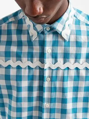 Prada Gingham-check Cotton Shirt - White