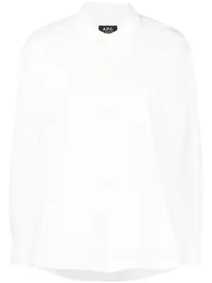 A.p.c. Boyfriend Logo-embroidered Shirt - White