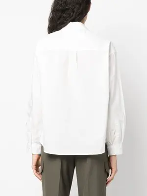 A.p.c. Boyfriend Logo-embroidered Shirt - White