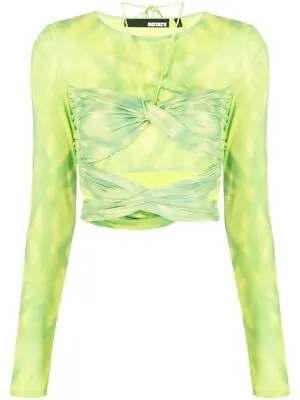 Remain Birger Christensen Layered Tie-dye Crop Top