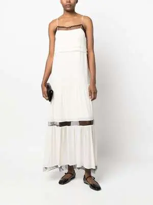 TWINSET Tulle-panel Long Dress