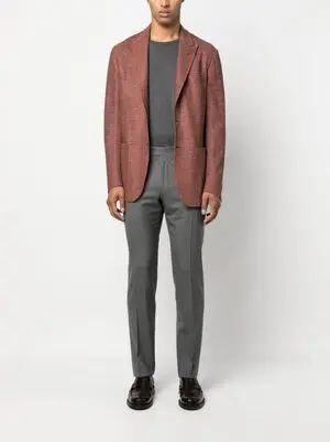 Canali Wool Tailored Trousers - Grey