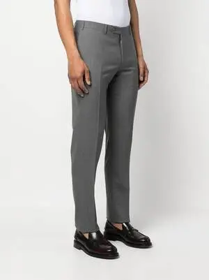 Canali Wool Tailored Trousers - Grey