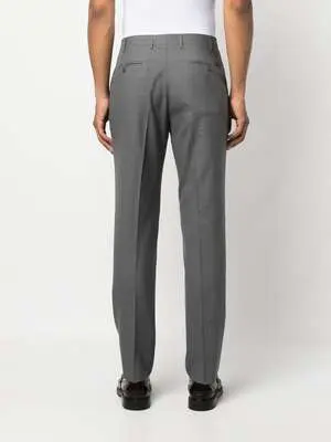 Canali Wool Tailored Trousers - Grey