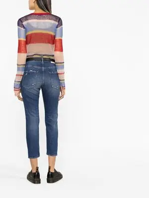 Dsquared2 Distressed Cropped Jeans - Blue