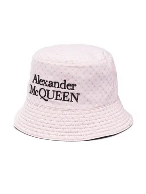 Alexander McQueen Embroidered Logo Bucket Hat