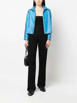 DANCASSAB Elvis Stud-detailing Leather Jacket
