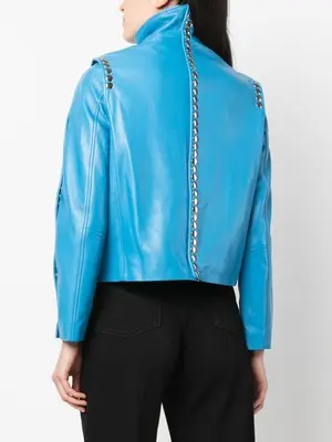 DANCASSAB Elvis Stud-detailing Leather Jacket