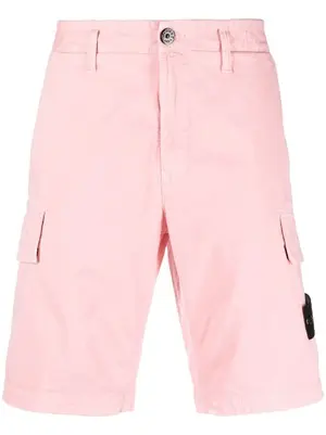 Stone Island Logo-patch Bermuda Shorts - Pink