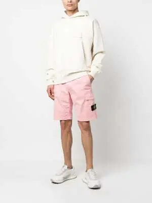Stone Island Logo-patch Bermuda Shorts - Pink