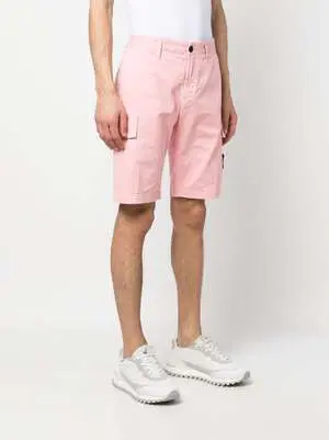 Stone Island Logo-patch Bermuda Shorts - Pink