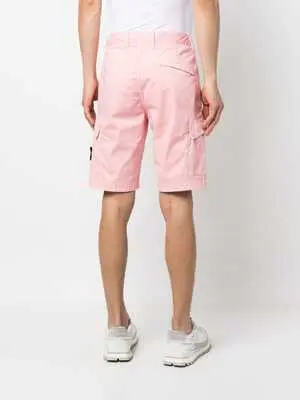 Stone Island Logo-patch Bermuda Shorts - Pink