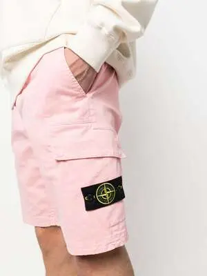 Stone Island Logo-patch Bermuda Shorts - Pink