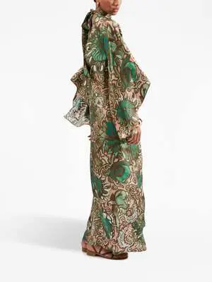 La DoubleJ Magnifico Floral-print Maxi Dress - Neutrals