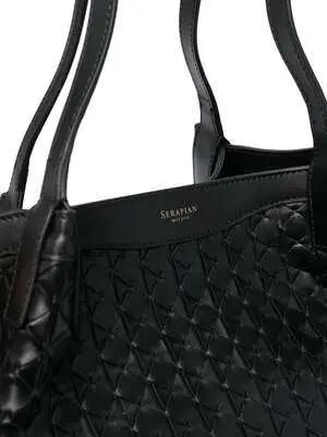 SERAPIAN Mini Secret Mosaico Handbag - Black