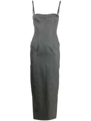 Thom Browne Corset-style Wool Pencil Dress