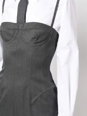 Thom Browne Corset-style Wool Pencil Dress
