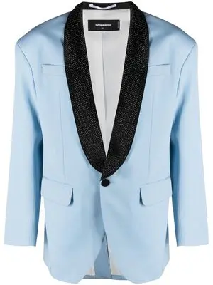 Dsquared2 Crystal-embellished Single-breasted Blazer - Blue